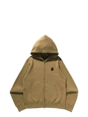 A BATHING APE Full Zip Hoodie - Tan