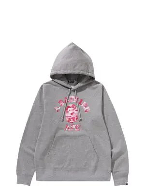 A BATHING APE Abc Camo College Pullover Hoodie - Grey