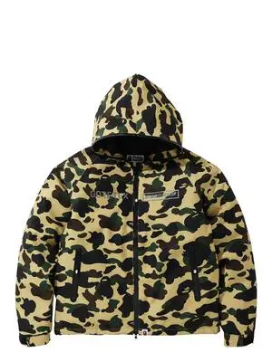 A BATHING APE Gore-tex 1st Camo Hoodie Down Jacket - Yellow