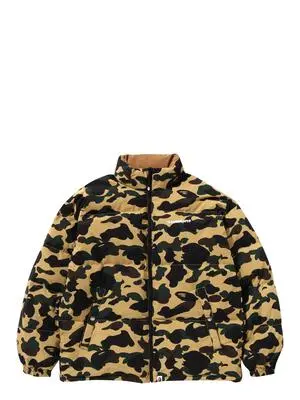 A BATHING APE 1st Camo Reversible Down Jacket - Yellow