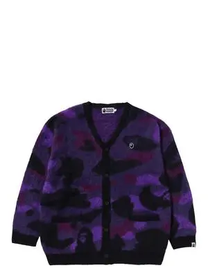 A BATHING APE Color Camo Cardigan - Purple