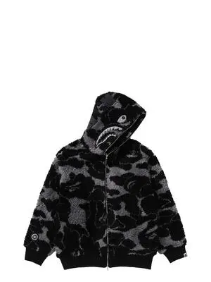 A BATHING APE Abc Camo Boa Shark Relaxed Fit Full Zip Hoodie - Black