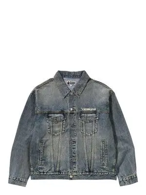 A BATHING APE Denim Trucker Jacket - Blue