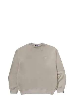 A BATHING APE One Point Relaxed Fit Crewneck Sweatshirt - Tan