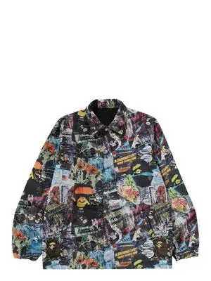 A BATHING APE Printed Reversible Coach Jacket - Multicolor