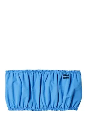 Miu Miu Cotton Bandeau Top - Blue