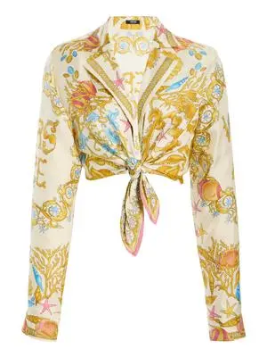 VERSACE Printed Silk Twill Shirt