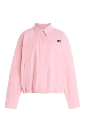 Miu Miu Cotton-poplin Blouson Jacket - Pink