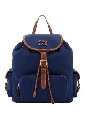Miu Miu Canvas Backpack - Blue
