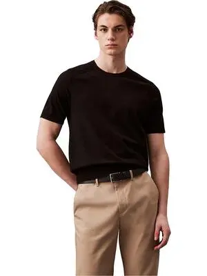 Calvin Klein Tech Knit Crewneck Sweater T-shirt - Black