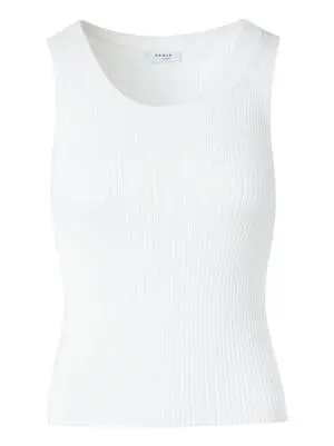 AKRIS Akris Punto Twisted Rib Knit Tank Top