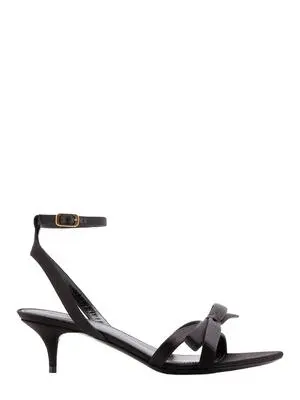 Balenciaga Nano Satin Sandals - Black