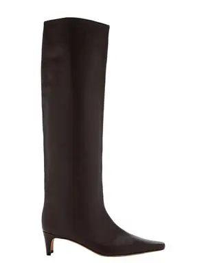 STAUD Wally Leather Knee Boots