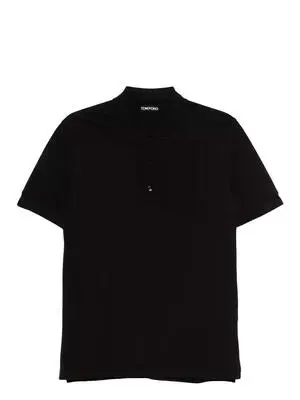 TOM FORD Piqué Polo Shirt - Black