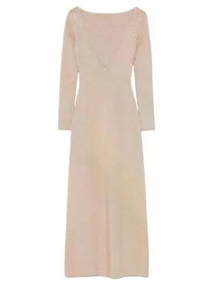 Max Mara Boat-neck Flared Dress - Neutrals