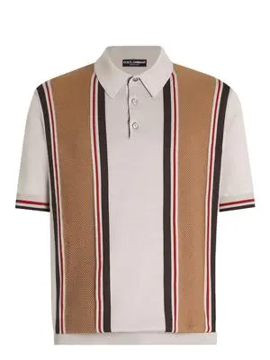 Dolce & Gabbana Satin Silk Polo Shirt Multicolor