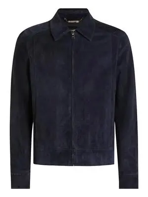 Dolce & Gabbana Leather Zipped Jacket - Blue