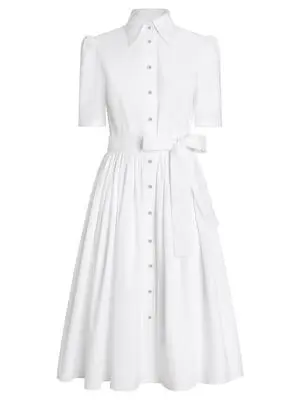 Dolce & Gabbana Cotton Poplin Shirt Dress - White