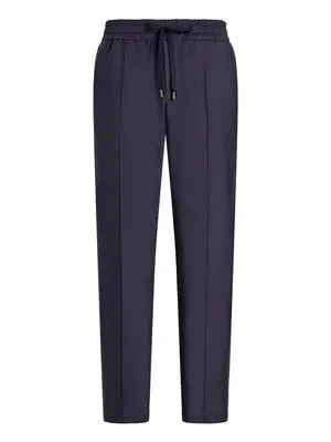 Dolce & Gabbana Silk And Gabardine Jogging Trousers - Blue