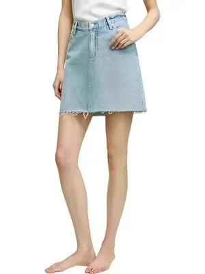 HEY JOANIE Cotton Denim Skirt - Blue