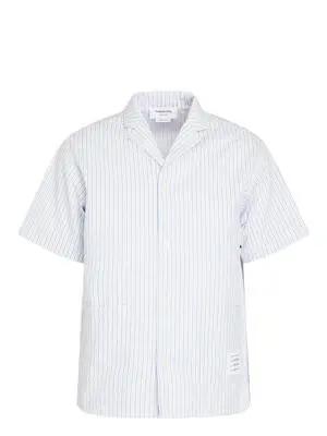 Thom Browne Striped Seersucker Shirt - Light Blue