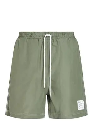 Thom Browne Cotton-blend Ripstop Drawstring Shorts - Sage Green