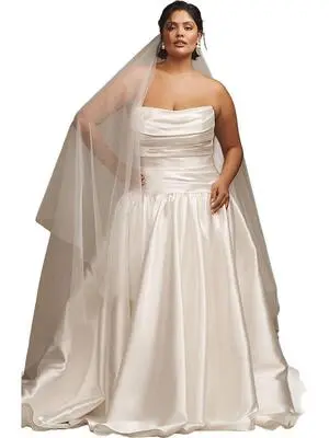 Watters Strapless Mikado Ball Gown - Ivory