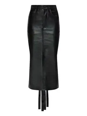 Balenciaga Leather Skirt - Black