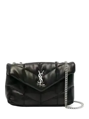 Saint Laurent Quilted Leather Shoulder Bag - Black