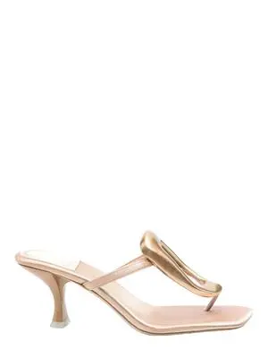 Jeffrey Campbell 60mm Leather Heeled Sandals - Neutrals