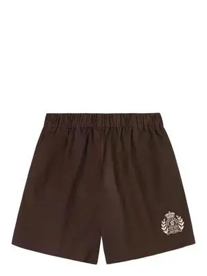 SPORTY & RICH H&w Crest Shorts - Brown