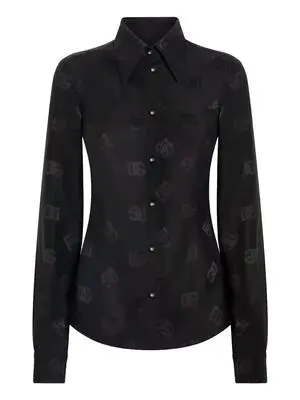 Dolce & Gabbana Dna Logo Jacquard Shirt - Black
