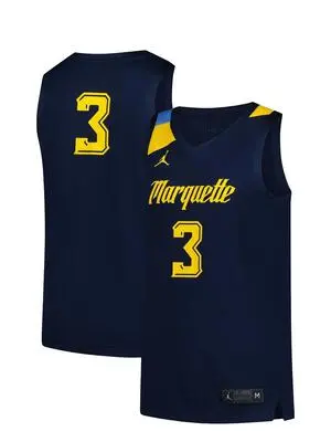 JORDAN BRAND Marquette Golden Eagles #3 Replica Basketball Jersey - Navy