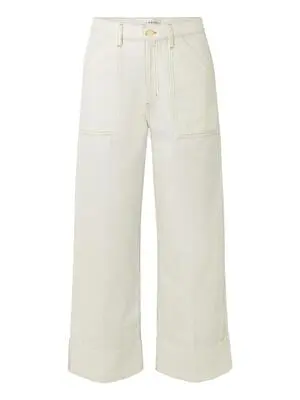 FRAME The Utility High-rise Straight-leg Jeans - White
