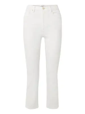 FRAME The Pencil Cropped Slim-leg Jeans - White