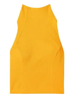 TOLU COKER Open-back Cropped Tank - Yellow
