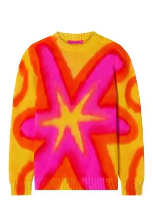 THE ELDER STATESMAN Tie-dyed Cashmere Sweater - Yellow