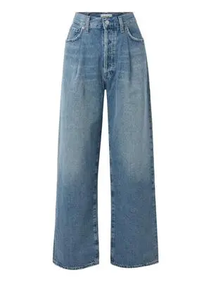 AGOLDE AGOLDE Franka Pleated High-Rise Wide-Leg Jeans