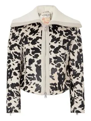 S.S.DALEY Ribbed Cropped Jacket - White
