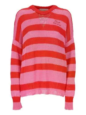 Giada Benincasa Ciao Amore Striped Sweater - Red