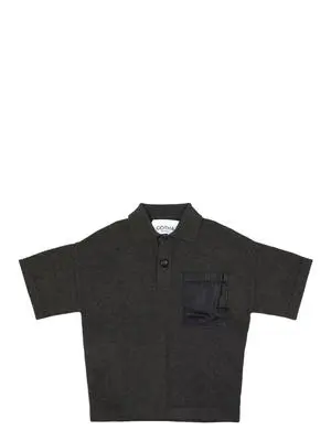 GOTHA Mélange-effect Polo Shirt - Black