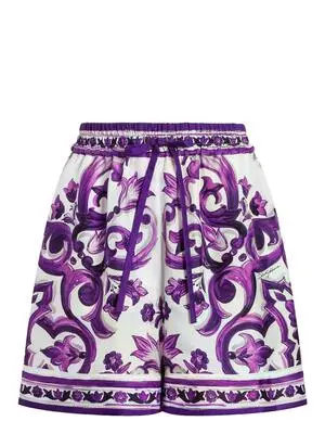 Dolce & Gabbana Majolica-print Shorts - White