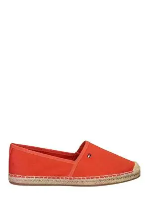 Tommy Hilfiger Flag-embroidered Canvas Espadrilles - Orange