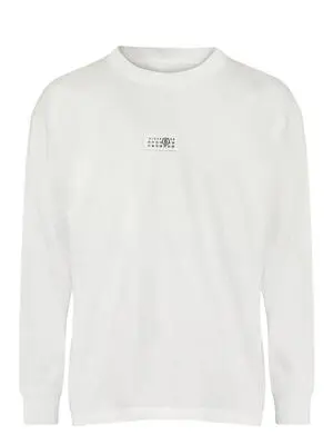 MAISON MARGIELA Logo-print Long-sleeve T-shirt - White