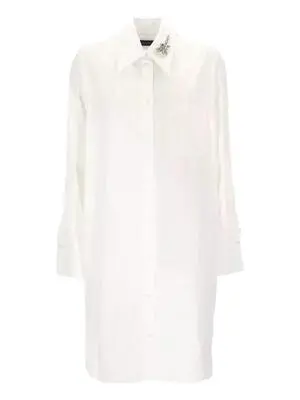 Simone Rocha Crystal-embellished Long Shirt - White