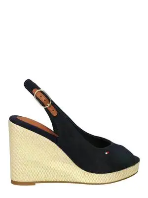 TOMMY HILFIGER 100mm Canvas Slingback Espadrilles