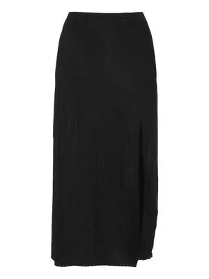 MRZ Midi Skirt With Slit - Black