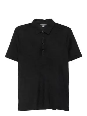 John Varvatos Alvaro Jacquard Polo Shirt - Black