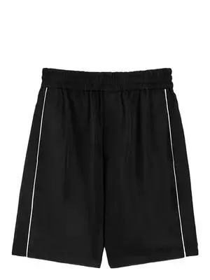JIL SANDER Piped-trim Shorts - Black
