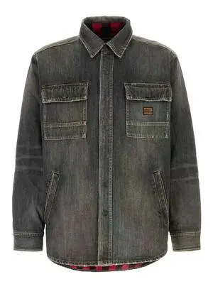 Balenciaga Cotton Denim Shirt Jacket - Grey